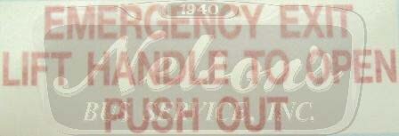 DECAL RED EMERGENCY EXIT LIFT