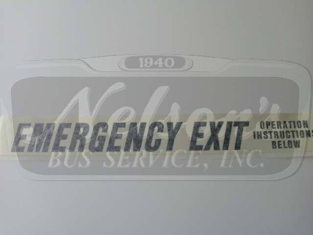 DECAL EMERGENCY EXIT OPERATION