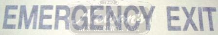 DECAL EMERGENCY EXIT TRANSPARENT