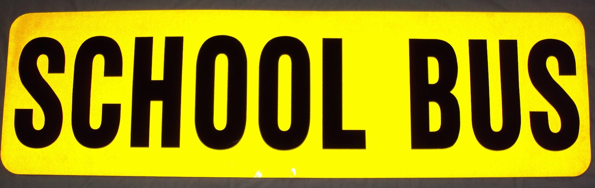 DECAL SCHOOL BUS REFLECTIVE